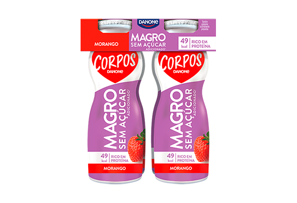 IOGURTE LÍQUIDO DE MORANGO CORPOS DANONE
