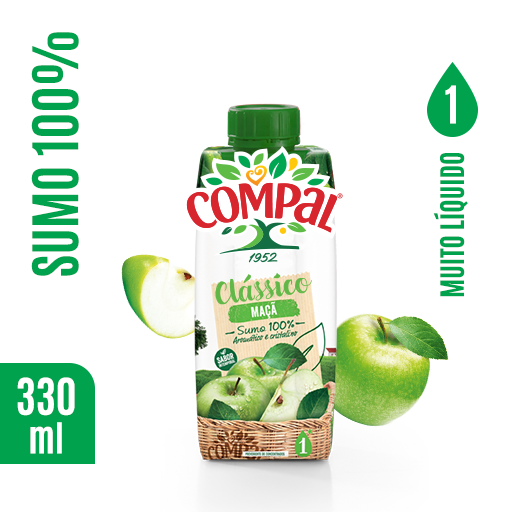 COMPAL 100% FRUTA MACA 18UN TET 0.33L